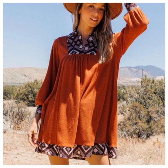 Ces Femme | Dresses | Boho Style Tunic Dress | Poshmark